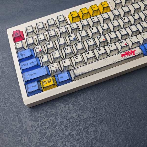 คีย์แคปไทย คีย์แคป มังงะ Gundam Keycaps ความสูงดั้งเดิมระเหิดห้าด้าน ...