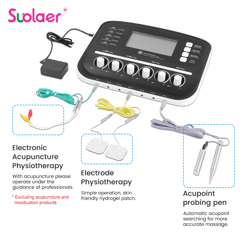 Suolaer TENS นวด EMS เครื่องกระตุ้นกล้ามเนื้อฝังเข็ม Acupoint Finding ...