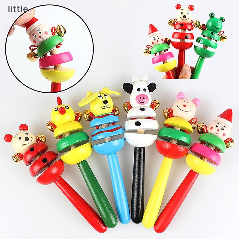 Vnlittle ใหม่ Baby Rattle สีสัน Rainbow Hand Held Bell Stick ไม้กระทบ ...