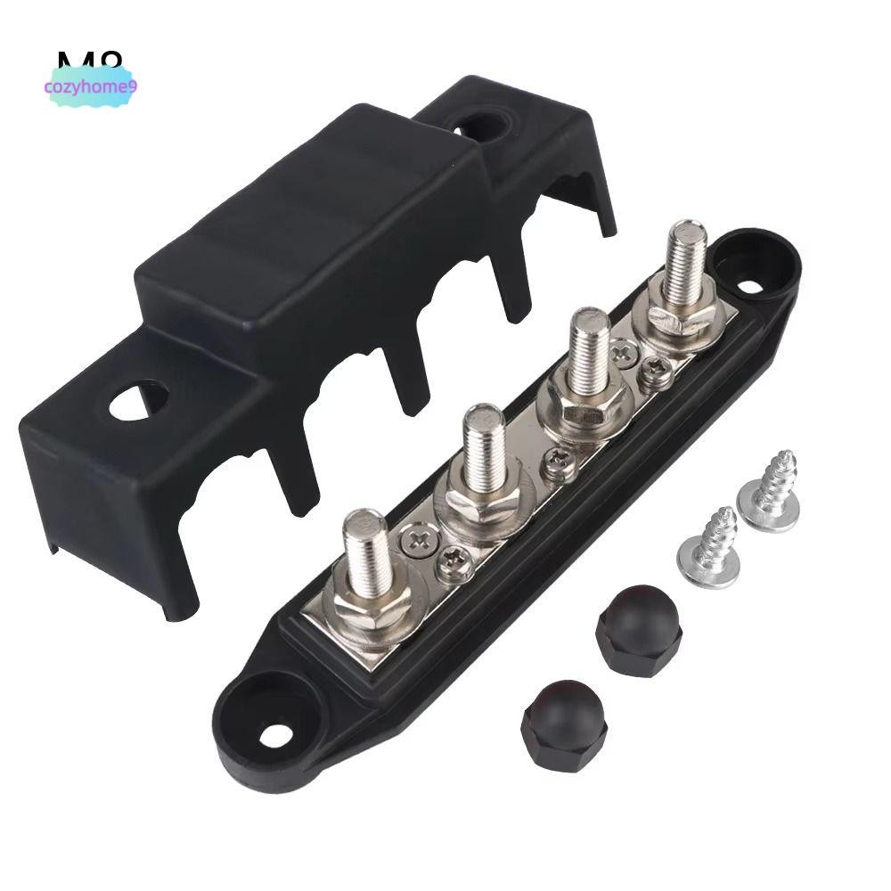 COZYHOME9 Power Distribution Blocks, High Current 4 Studs Terminal Screw Bus Bar, ปลอดภัยฝาครอบ ...