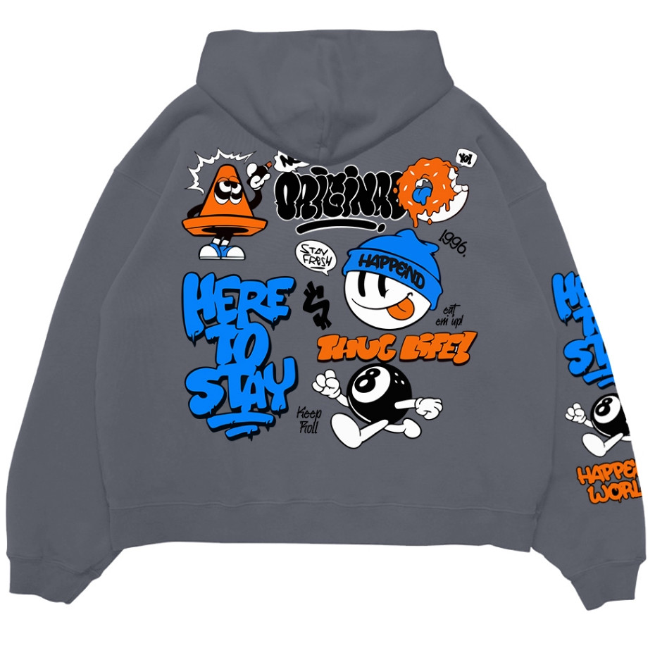 Hpnd - Sweater Hoodie Boxy Fit Original Basic Stay Fleece Limited Edition | Shopee Thailand