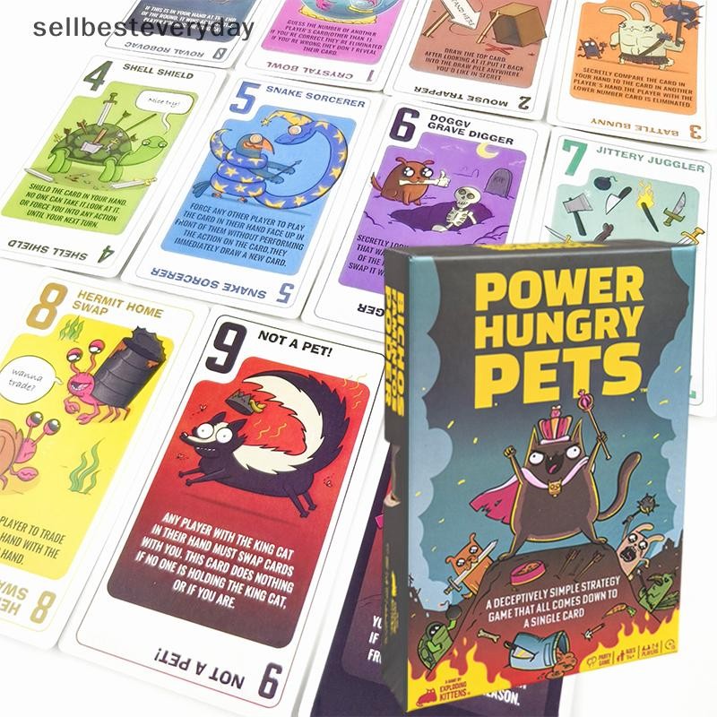 SETH Power Hungry Pets Card Game Family Party Strategy Cards เกมกระดาน ...