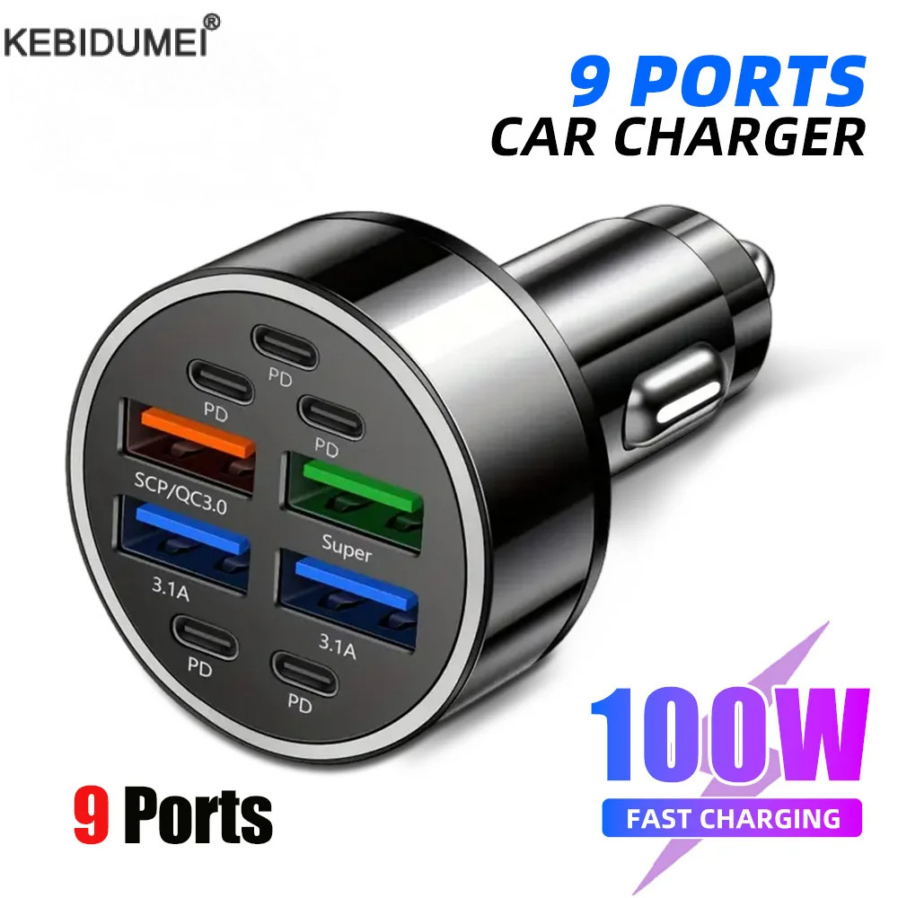 9-in-1 Charger QC3.0 4USB 5PD Type C USB โทรศัพท์มือถือ Fast Charging Quick Charger Adapter ใน ...