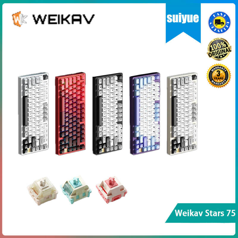 Weikav Stars 75 คีย์บอร์ดเชิงกลที่กําหนดเองโลหะสําเร็จรูป CNC ...