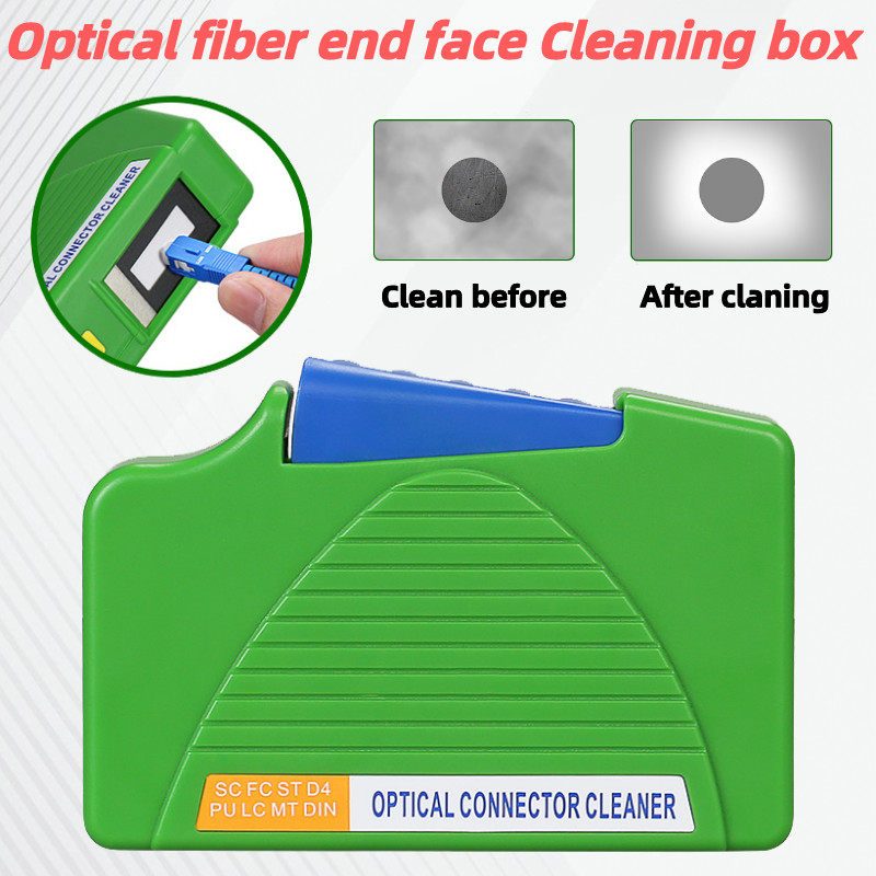 Optical Fiber End Face Cleaning Box SC/FC/LC/ST Fiber Wiping Tool ...