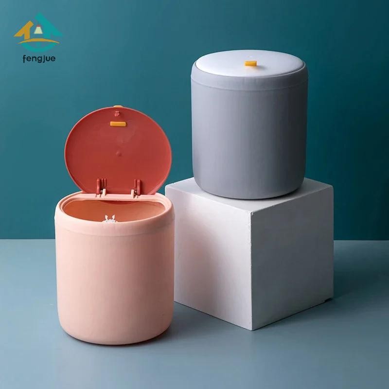 Fengjue ถังขยะขนาดเล็กเดสก์ท็อปสํานักงานถังขยะบ้านตะกร้าขยะตารางพลาสติก ...