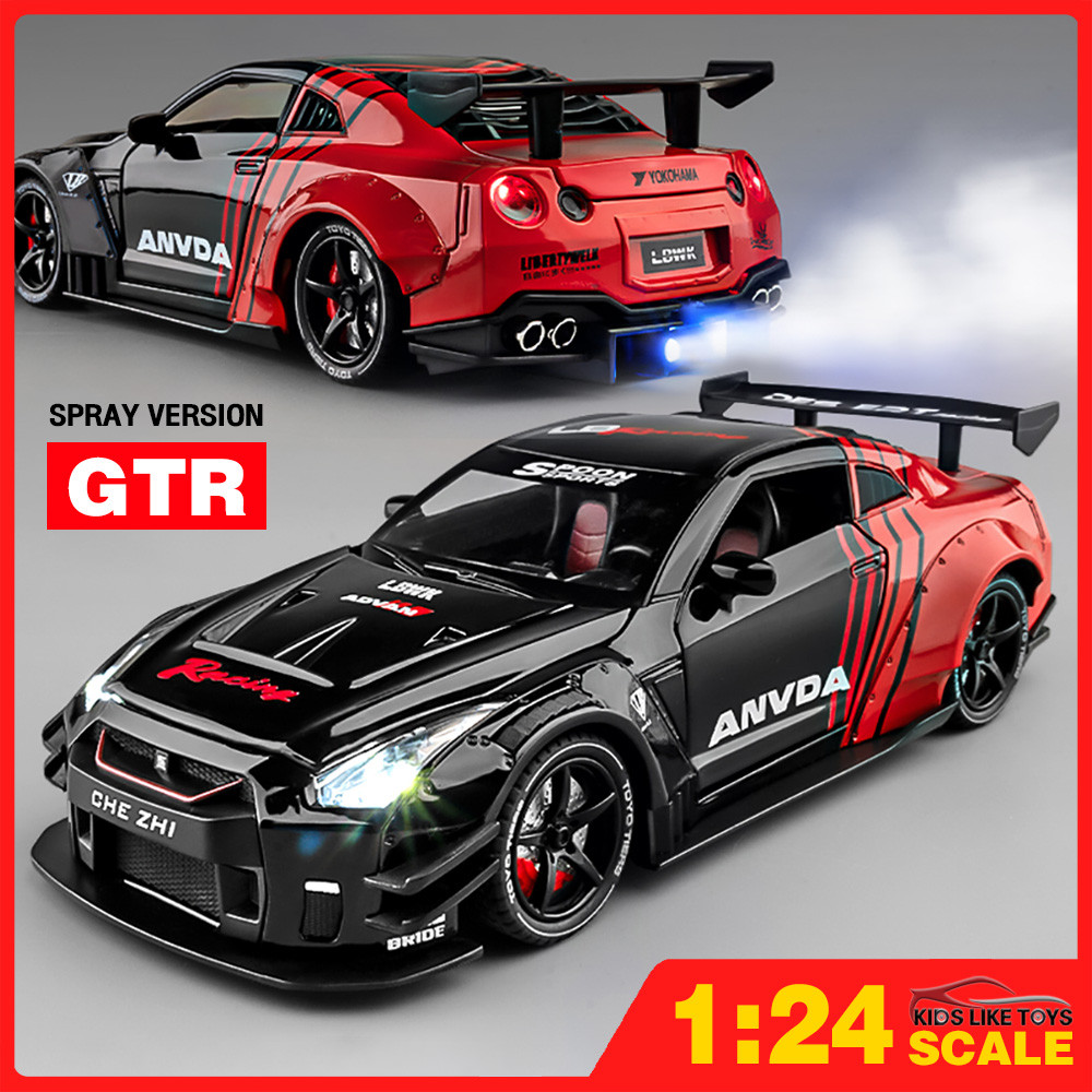 Klt 1:24 Nissan GT-R R35 สเปรย์รุ่นDiecastรุ่นรถโลหะผสมรถของเล่นคอลเลกชันของขวัญสําหรับเด็กเด็ก ...