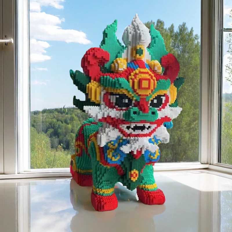 ตัวต่อเลโก้ที่เข้ากันได้สไตล์จีนเม็ดปี่เซียะประกอบของเล่นเด็กปริศนา DIY ...