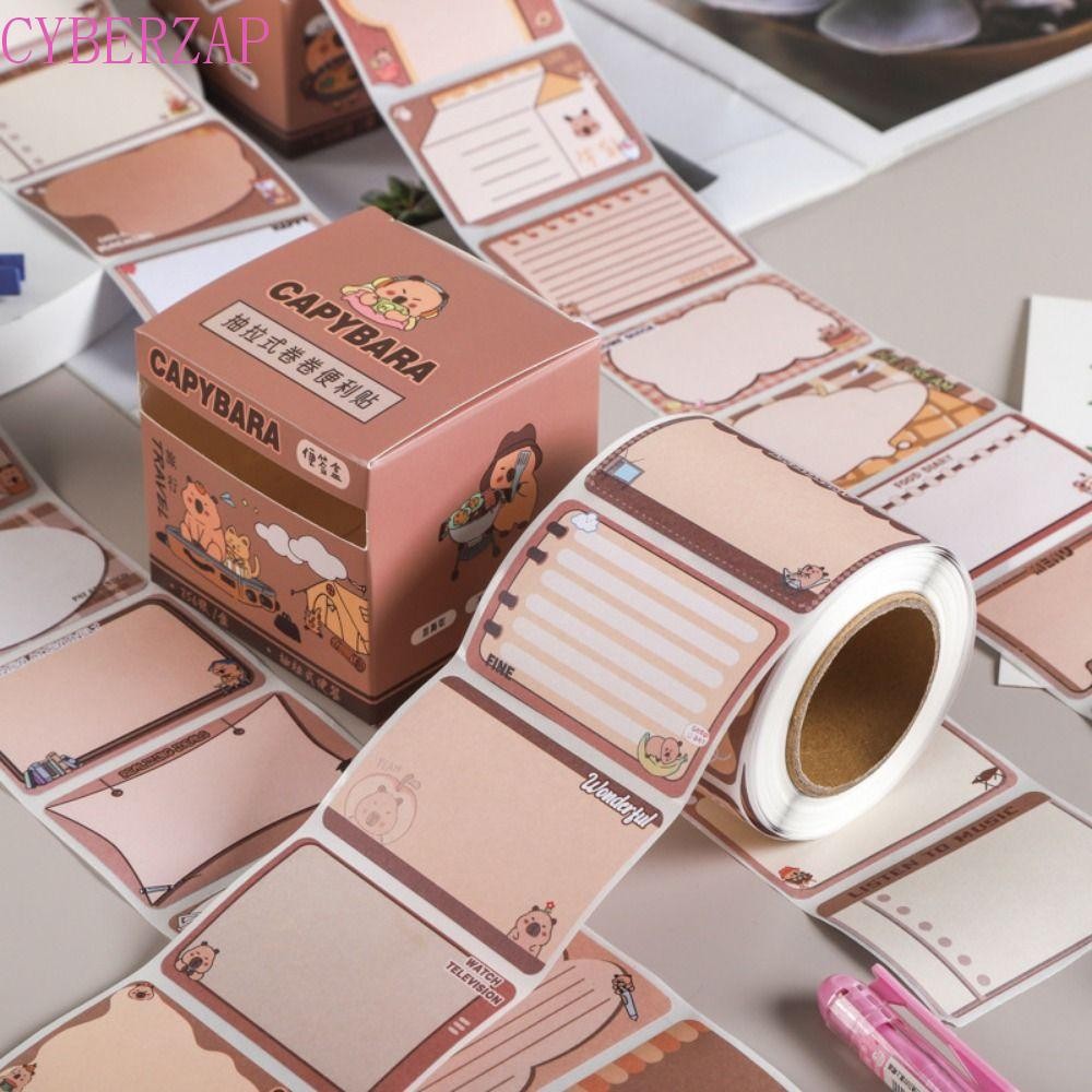 CYBERZAP บันทึกเหนียวแบบดึงออก, Kawaii Creative Capybara Sticky Notes ...