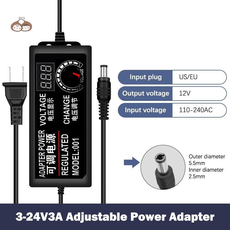 BEF ปรับอะแดปเตอร์จ่ายไฟ AC ถึง 3-12V 9-24V 3-24V 5A 3A Universal อะแดป ...