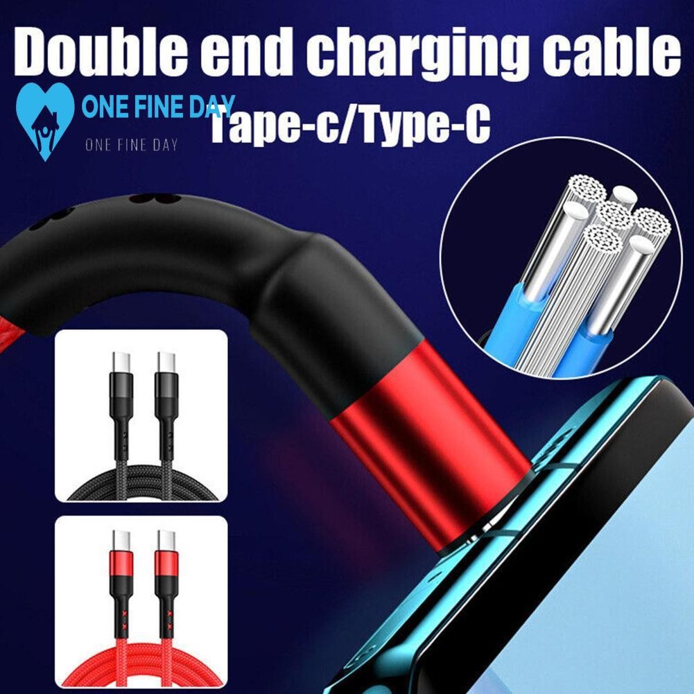 2m 5a Fast Charging CC ชายชาย 100w Double Head Data Tape-c สาย Ctoc ...