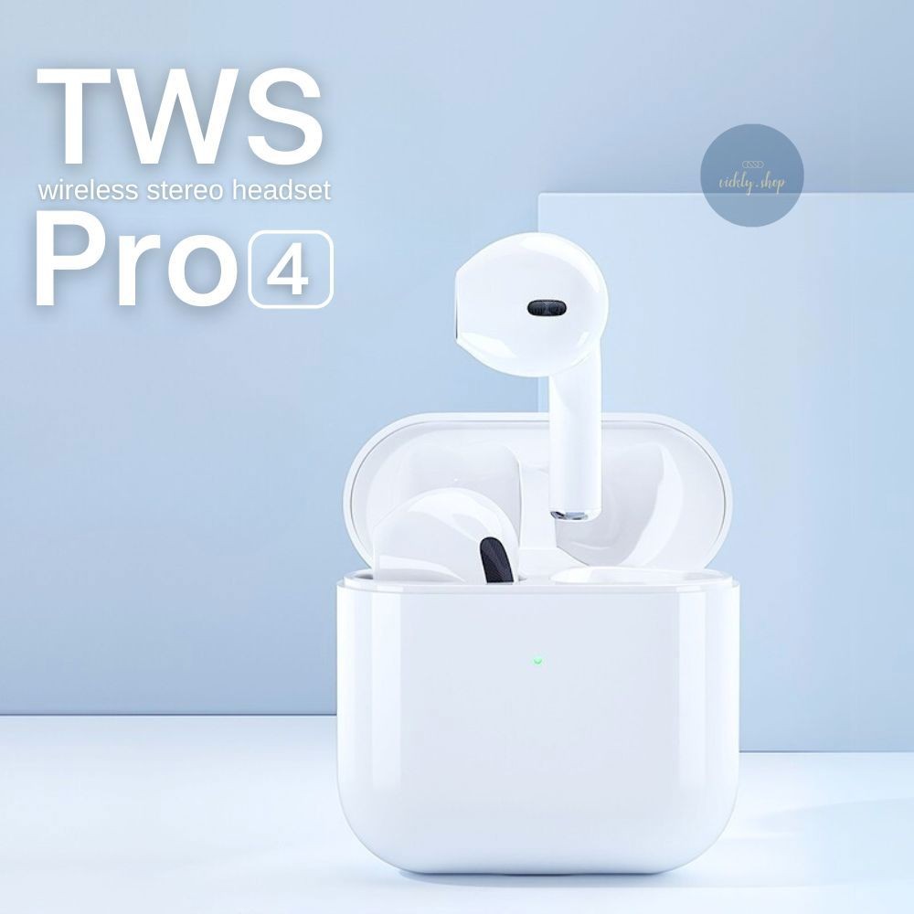 หูฟังบลูทูธไร้สาย TWS Pro 4 (สีขาว) มีระบบสั่งการแบบสัมผัส รองรับทั้ง ...