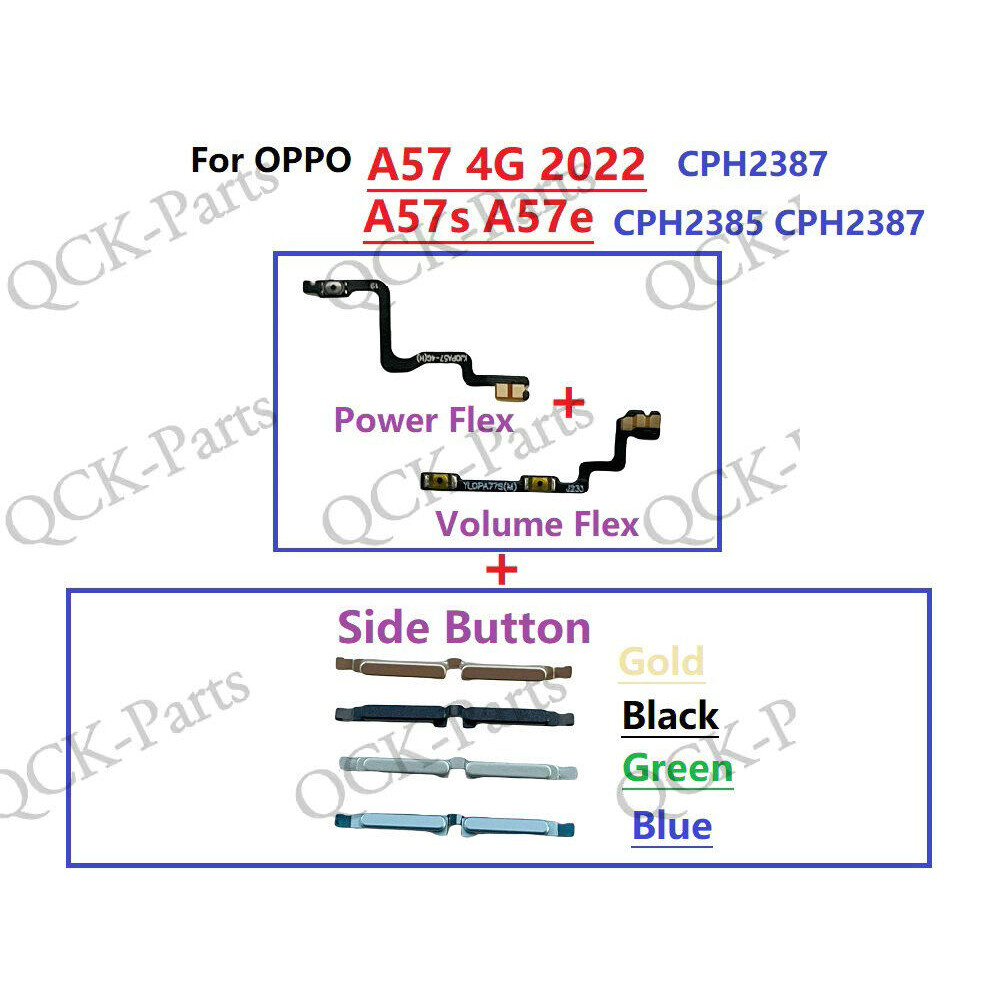 เปิดปิด Mute สวิทช์ปุ่มควบคุม Flex สําหรับ OPPO A57 4G 2022 A57S A57E ...