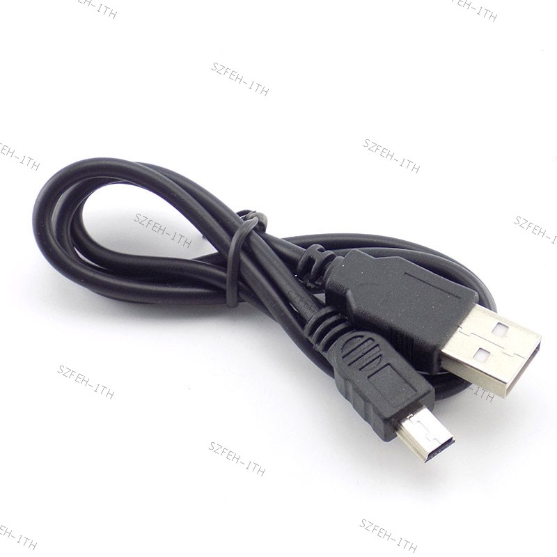 ความเร็วสูง USB A Male to B Mini 5 Pin Sync Cable Connector ข้อมูล Sync ...