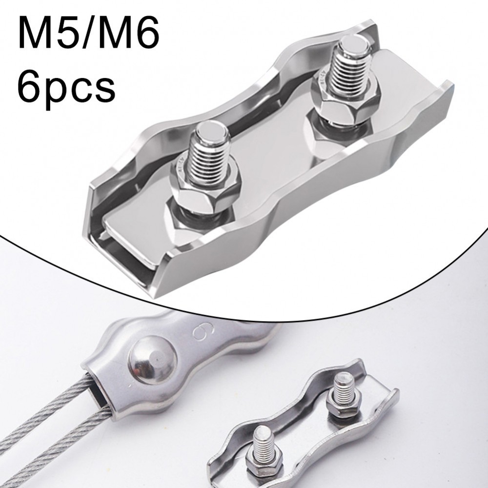 【AMANDA】Robust 304 Stainless Steel Double Clamp for Cable Management ...