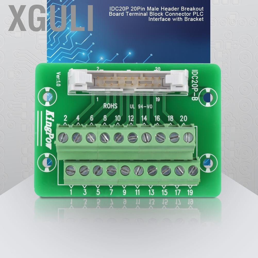 Xguli IDC20P 20Pin หัวต่อชาย Breakout Board Terminal Block Connector PLC Interfa HAN | Shopee ...