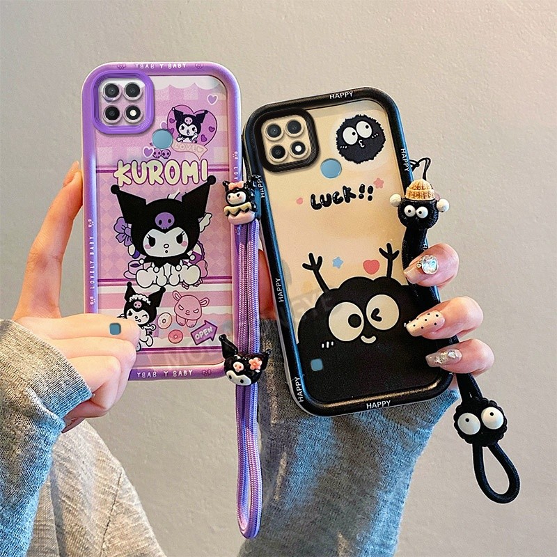 สําหรับrealme C25YกรณีซิลิโคนหรูหรากันกระแทกเชือกมือRealmeC25Y RMX3265 ...