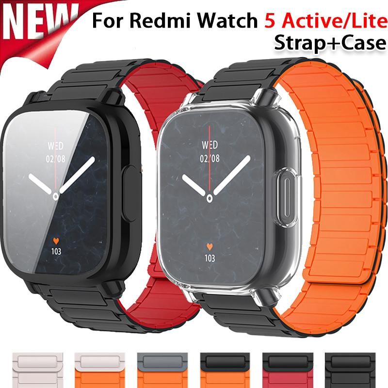 สายแม่เหล็ก + TPU สําหรับ Redmi Watch 5 Active 5 Lite Watchband สําหรับ ...