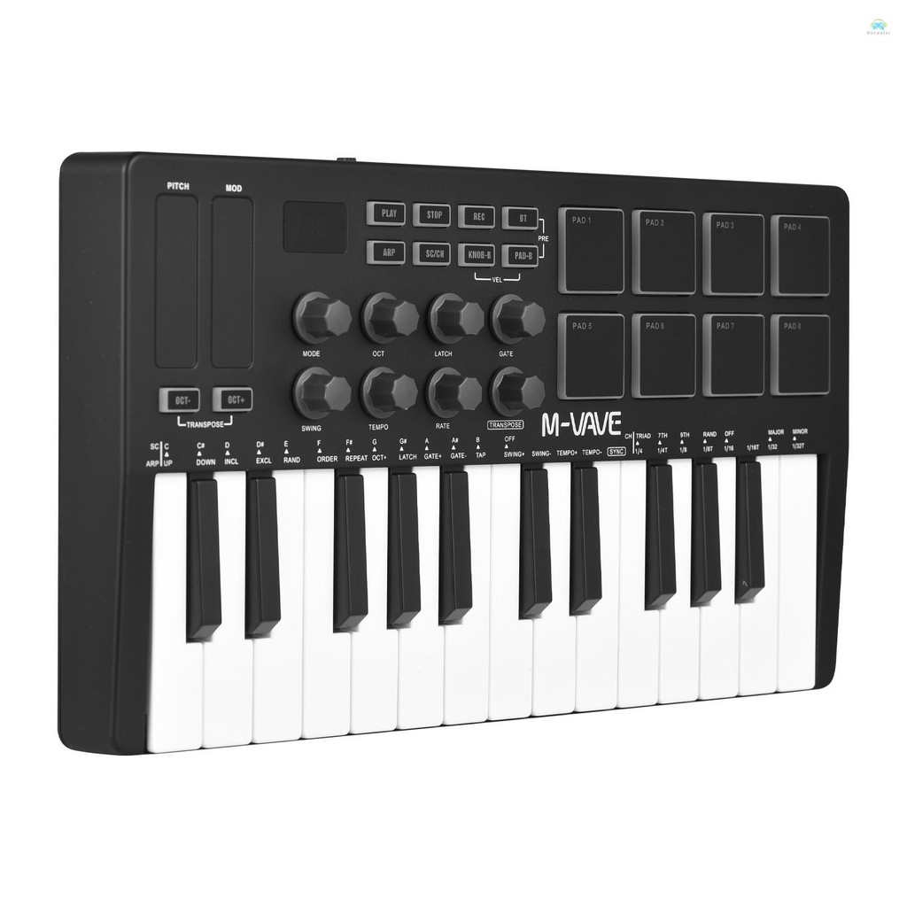 Local Midi Controller MIDI MIDI 25-Key MIDI ควบคุมคีย์บอร์ดมินิแบบพกพา ...