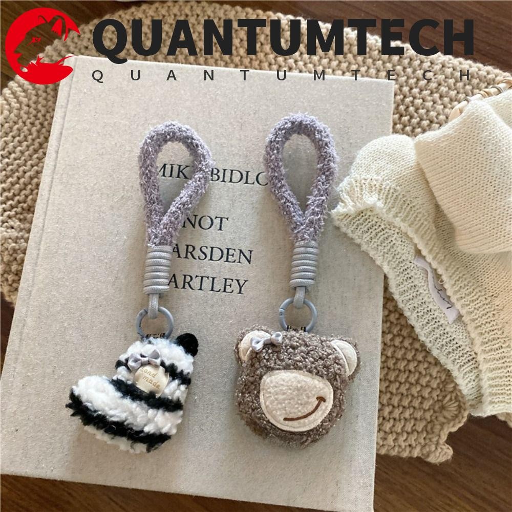 QUANTUMTECH ปีนเขาเชือกจี้,ตุ๊กตาขนสัตว์ถุงเท้าพวงกุญแจ,Creative Soft Stripe สไตล์เกาหลีพวงกุญแจ ...