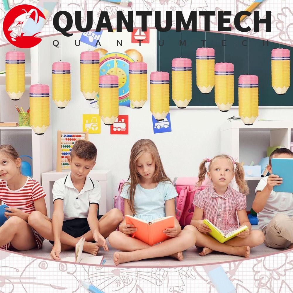 QUANTUMTECH 3 ชิ้นเทศกาลโคมไฟ,ตลกกลับสู่ฤดูกาลโรงเรียนดินสอกระดาษโคมไฟ,โคมไฟ DIY แบบพกพาที่ไม่ ...