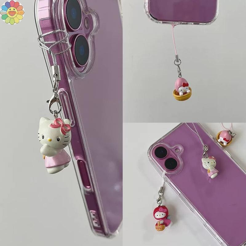 GOGO Hello Kitty สายคล้องโซ่โทรศัพท์ Sanrio KT Cat Charm จี้หูฟังเชือก ...