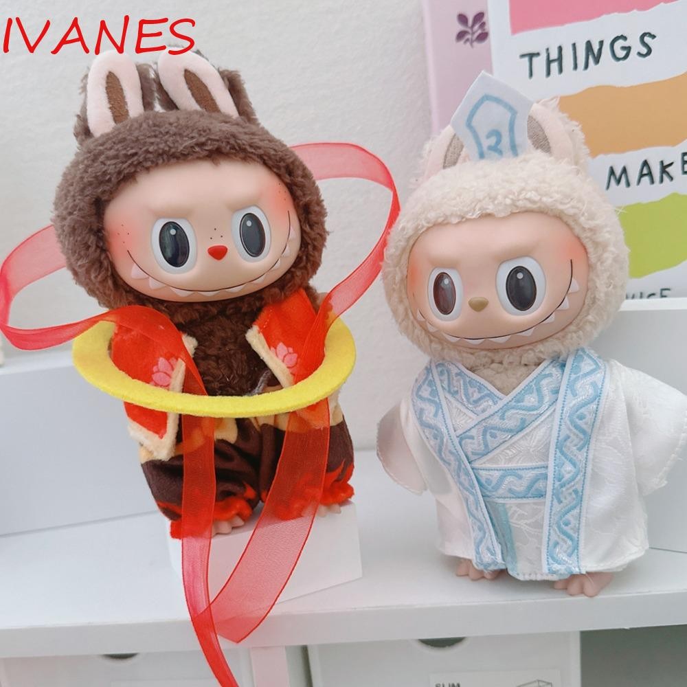 IVANES Labubu เสื้อผ้าตุ๊กตาชุด, Qian Kun วงกลม Ne Zha ตุ๊กตานั่ง ...