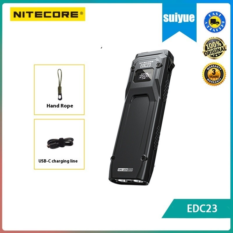 NITECORE EDC23 ultra-thin pocket flashlight tactical lighting small hand flashlight portable ...