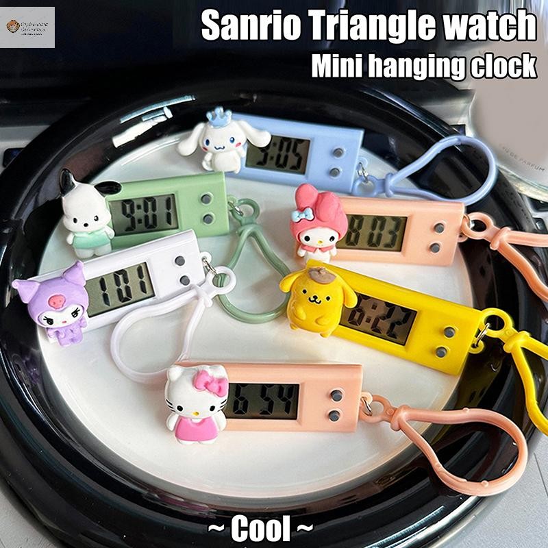 Cod Sanrio Hello Kitty นาฬิกาตั้งโต๊ะอิเล็กทรอนิกส์พวงกุญแจ Kuromi My Melody นาฬิการูปไข่ ...