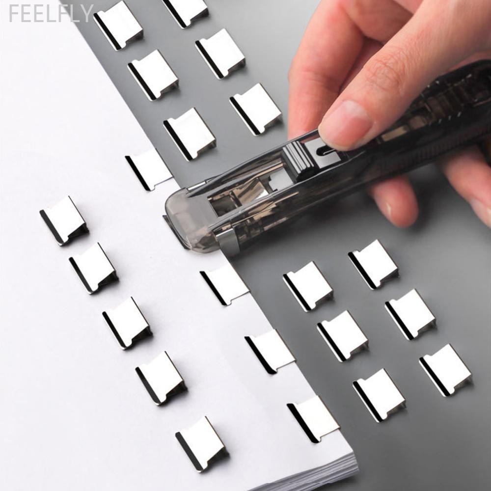 Feelfly Mini Traceless Reusable Hand Clamp Push Stapler กระดาษหนังสือ ...