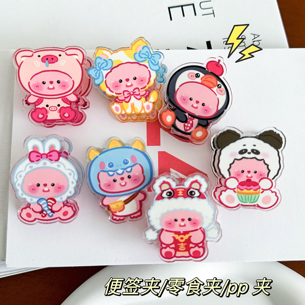 น่ารัก 4 ซม.อะนิเมะ LOOPY Beaver อะคริลิคสองด้าน PP คลิปประณีตป้ายคลิป ...