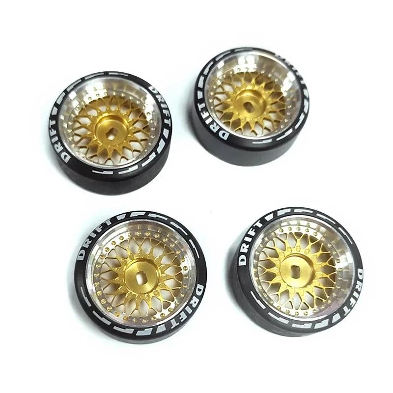 4 ชิ้น/เซ็ตโลหะผสม rc ล้อขอบ + drift ยางสําหรับ 1/28 Wltoys K969 K989 ...