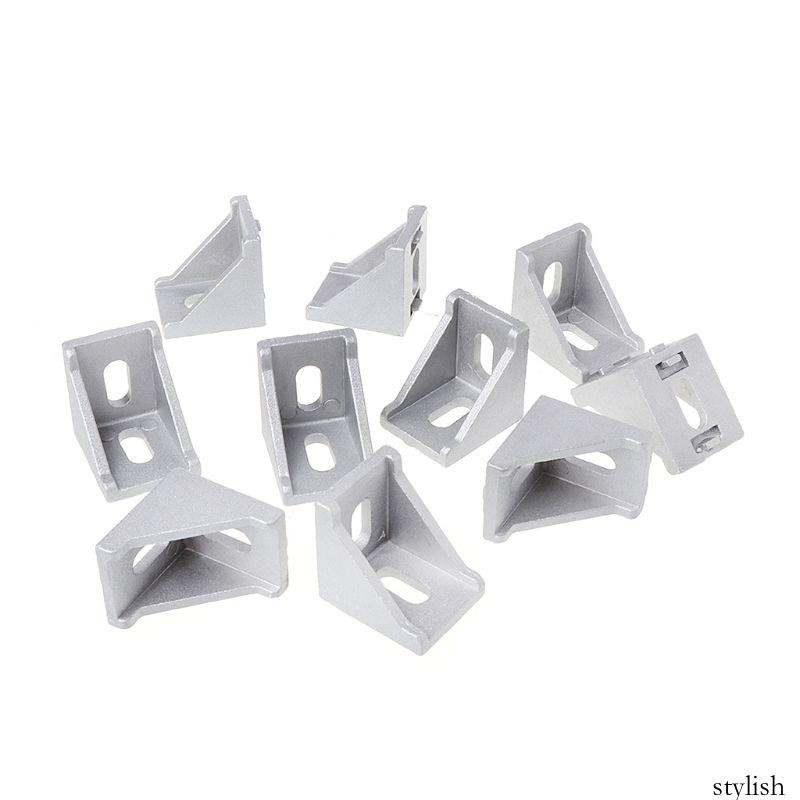 Stylishh 10 ชิ้น 3030 Fasten มุมติดตั้ง 30x30 L Connector อลูมิเนียมมุม ...