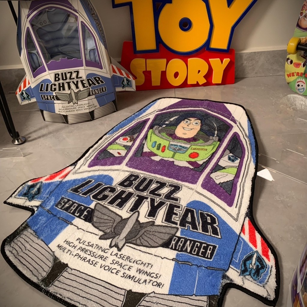 Buzz Lightyear Space Carpet เลียนแบบแคชเมียร์รูปผ้าห่มข้างเตียงห้องนอน ...