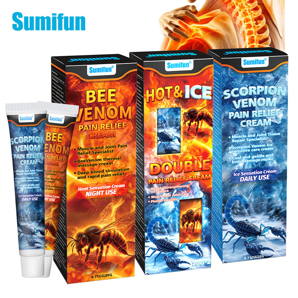 Sumifun Lumbar Spine ไหล่คอ Ointment ครีม Health Balm Bee Venom Scorpion Venom Ice Fire Dual ...