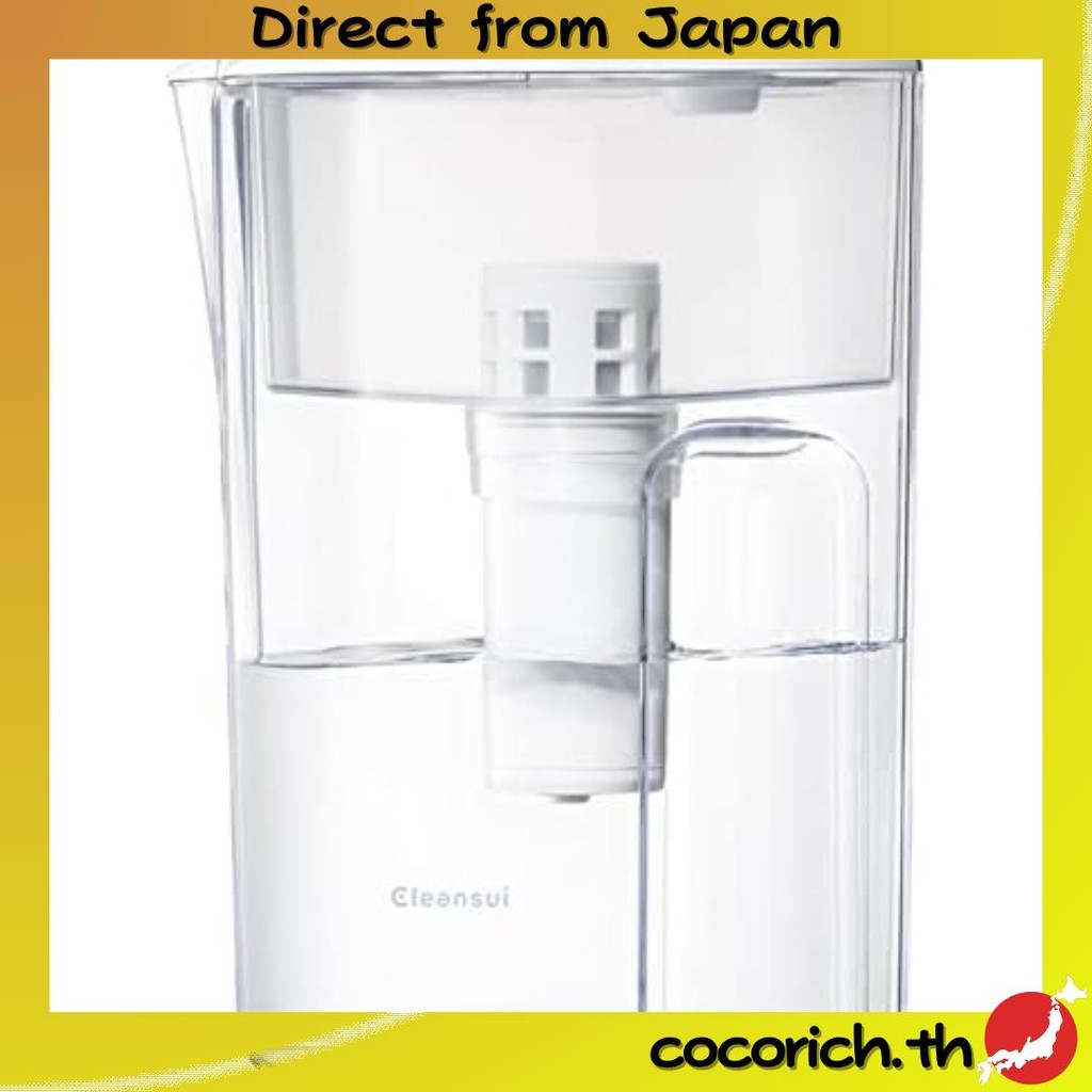 Cleansui น้ำเครื่องกรองหม้อประเภทตลับหม้อ 1 ชิ้น [หน่วยหลัก CP407-WT] ความจุน้ำที่กรอง: 1.9L ...