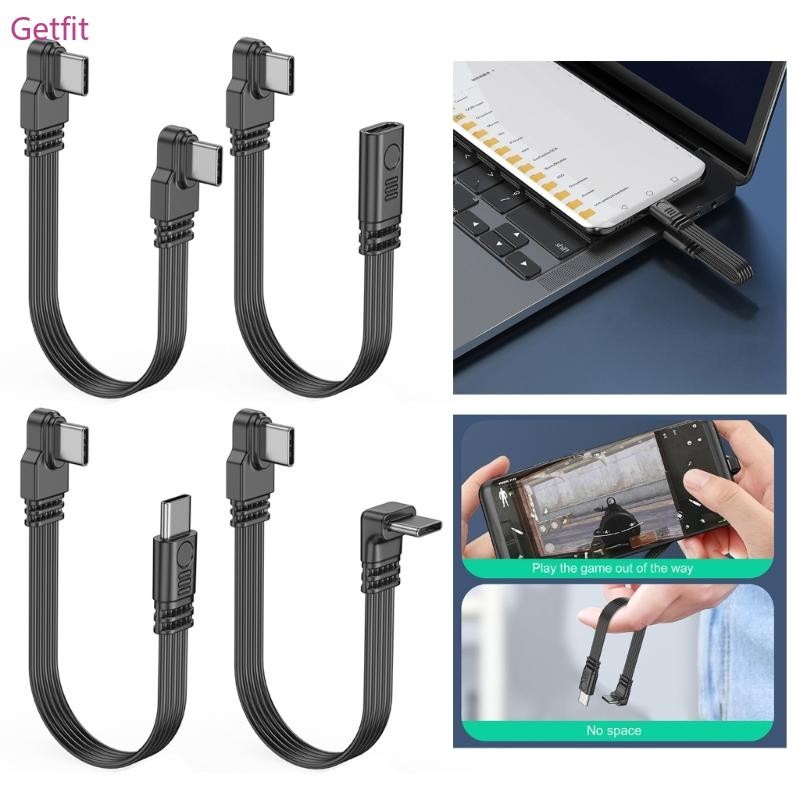 GETF สายไฟแปลงมุมขวาหัวตรง 45W Type C สายชาร์จสายไฟ | Shopee Thailand