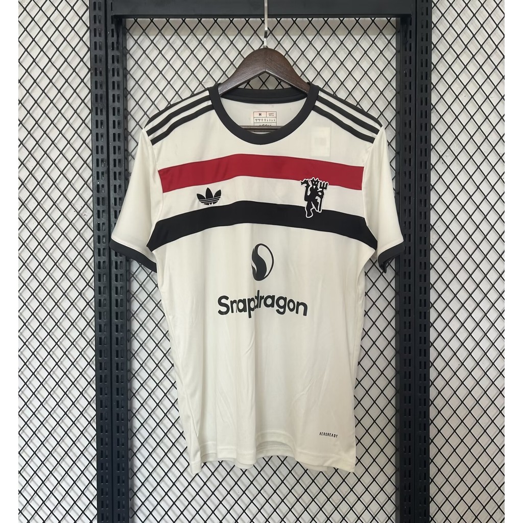Fan edition 2425 Manchester United second away football jersey เสื้อยืด ...