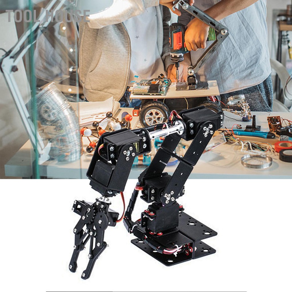Tool House 6DOF Robot Mechanical Arm Clamp Claw Kit DOF Manipulator Industrial Parts | Shopee ...