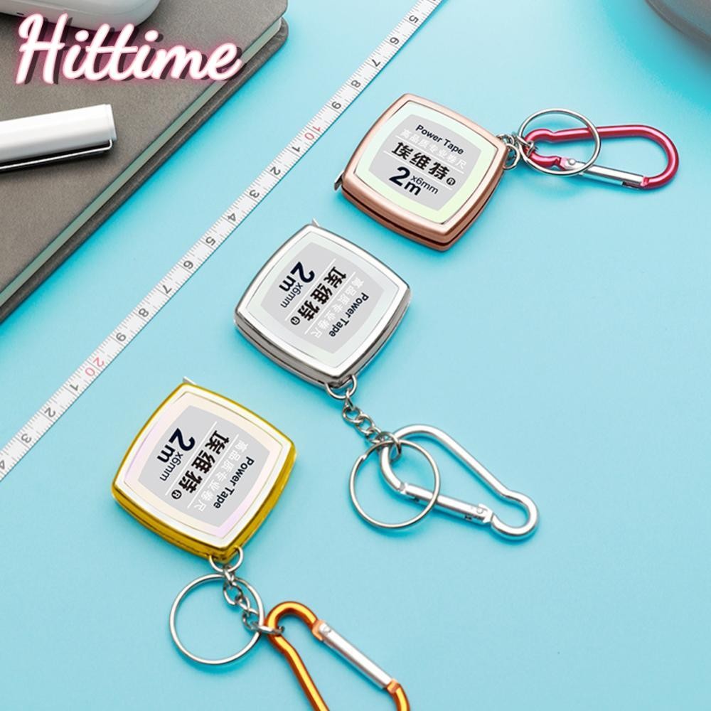 Hittime 1 PC Creative Mini เทปวัดดึงไม้บรรทัด Key แหวนเครื่องมือวัด Retractable ไม้บรรทัดพร้อม ...