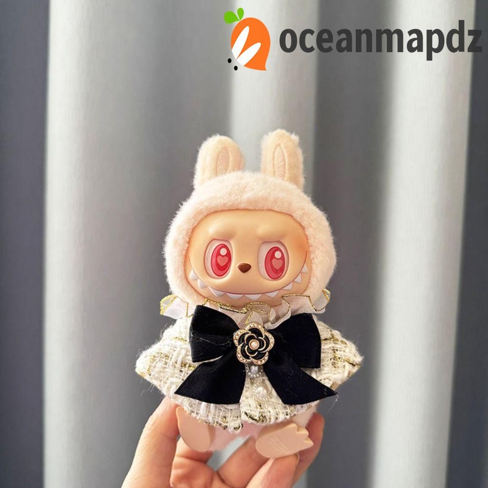 Oceanmapdz Labubu เสื้อผ้าตุ๊กตา, แต่งตัวหรูหราเสื้อคลุมนั่ง Labubu Time เสื้อผ้า, Trim เปลี่ยน ...