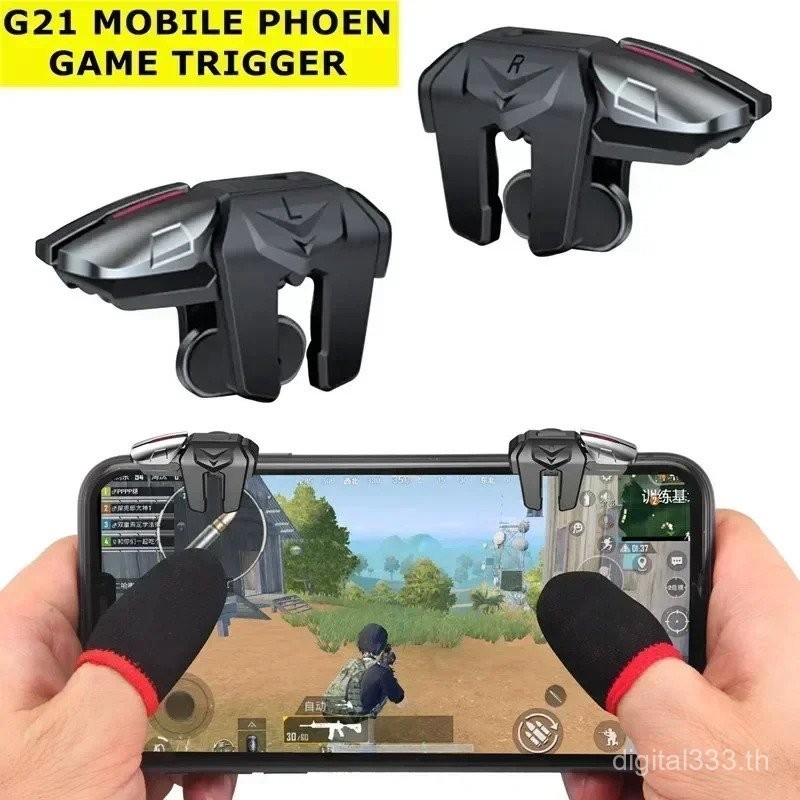 G21หกนิ้วโทรศัพท์มือถือเกม Trigger สำหรับ pubg AIM ยิง L1 R1 ABS ปุ่มสำหรับ iOS Android ...