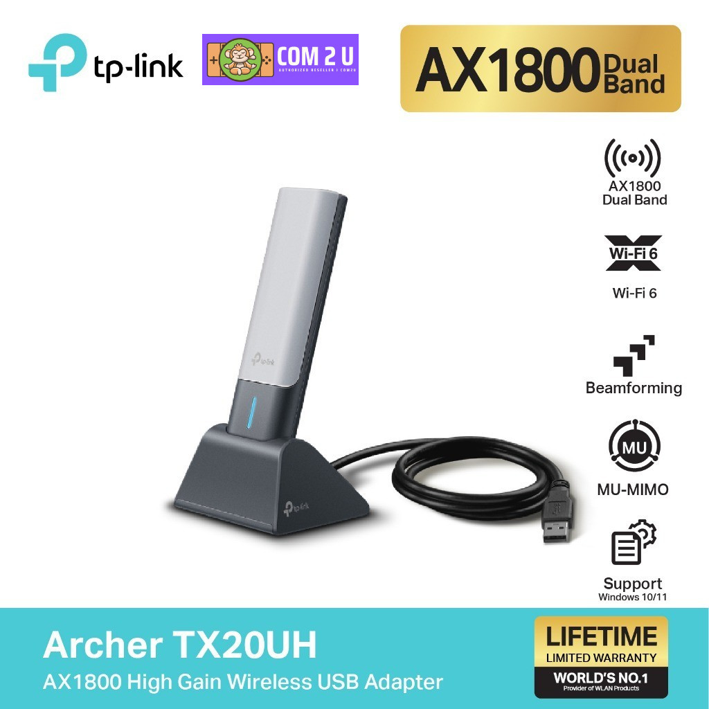 TP-Link Archer รุ่น TX20UH ตัวรับสัญญาณ WiFi6 แบบ 2 คลื่นความถี่ AX1800 ...