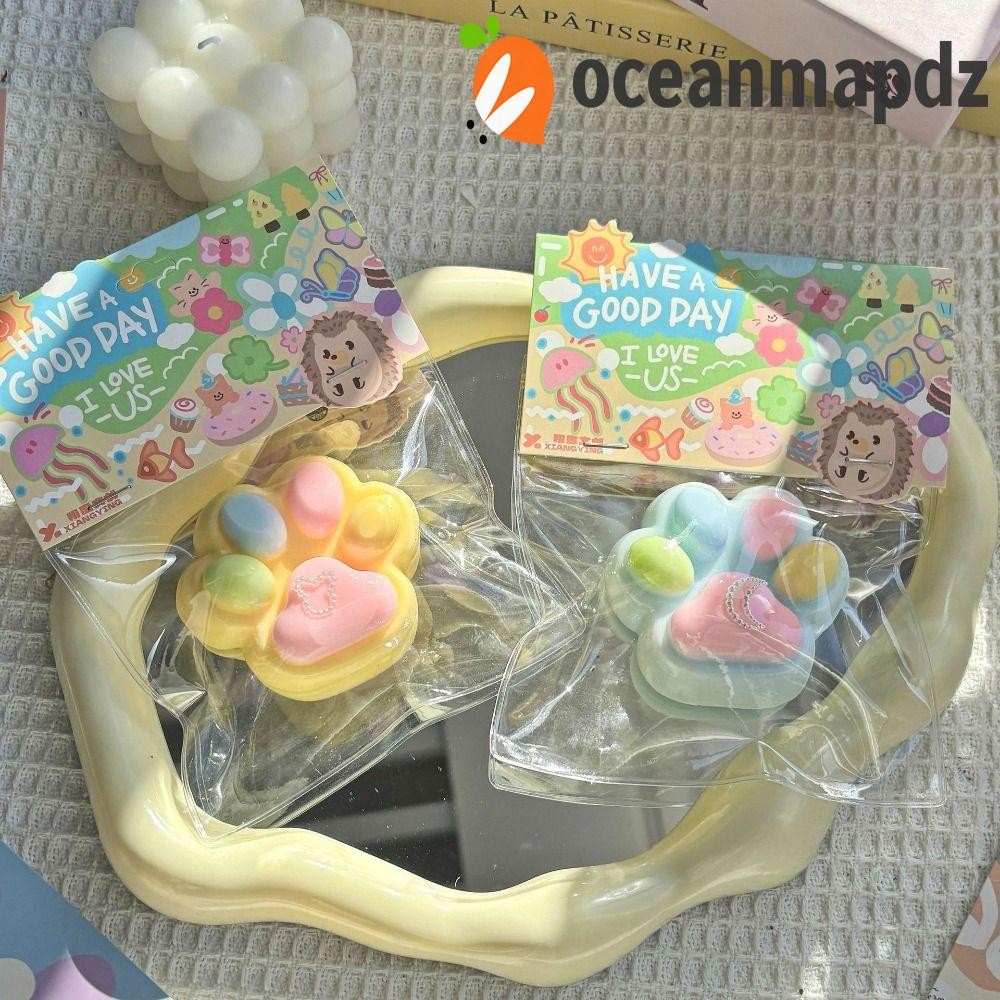 Oceanmapdz การ์ตูน Fidget ของเล่น, 3D Soft Cat Paw Squeeze ของเล่น, ที่น่าสนใจ TPR ซิลิโคนแมว ...