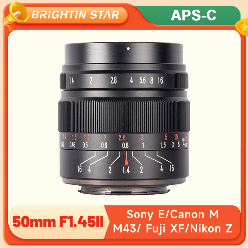 Brightin Star 50 มม.F1.4 II APS-C 50 มม.F1.4 Mark III โฟกัสด้วยตนเองรูรับแสงขนาดใหญ่ Prime ...