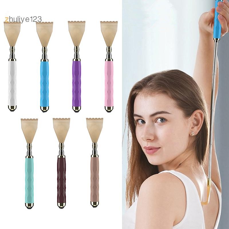 แบบพกพา Back Scratcher Telescopic Scratching นวดกลับ Scraper ขยาย ...