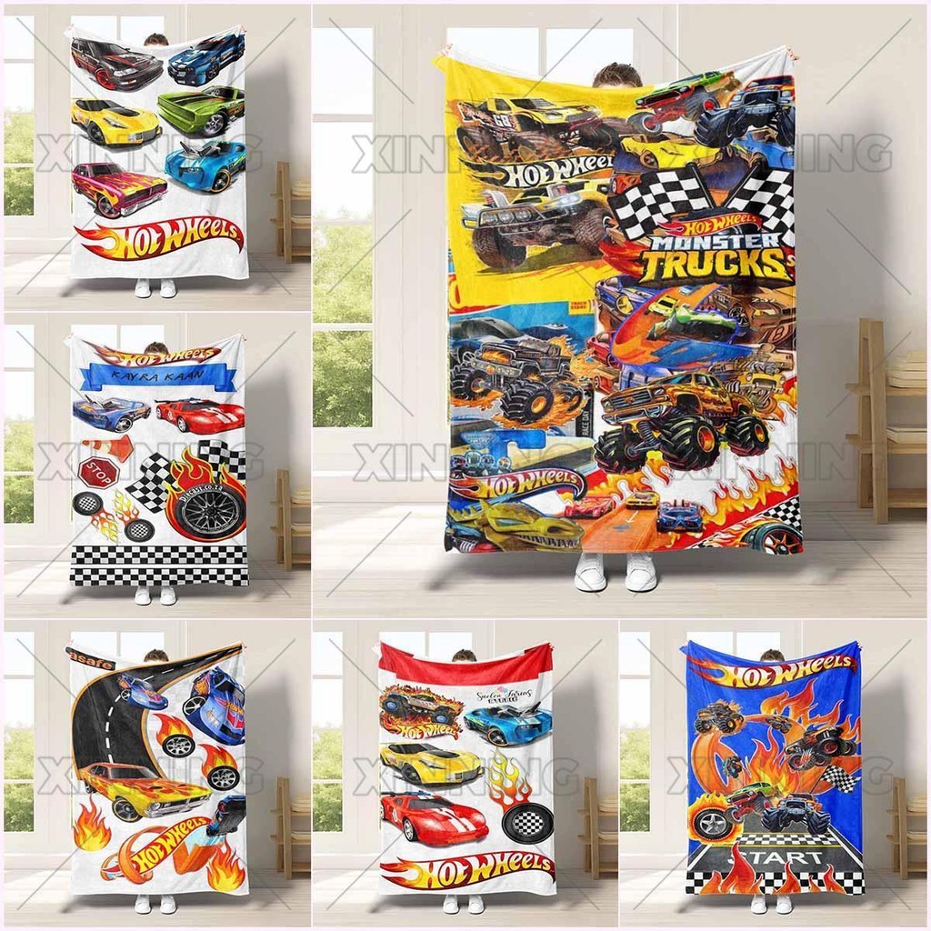 Hot Wheels Cars โรงเรียนอนุบาล Nap Fluffy ผ้าห่มเครื่องปรับอากาศ ...