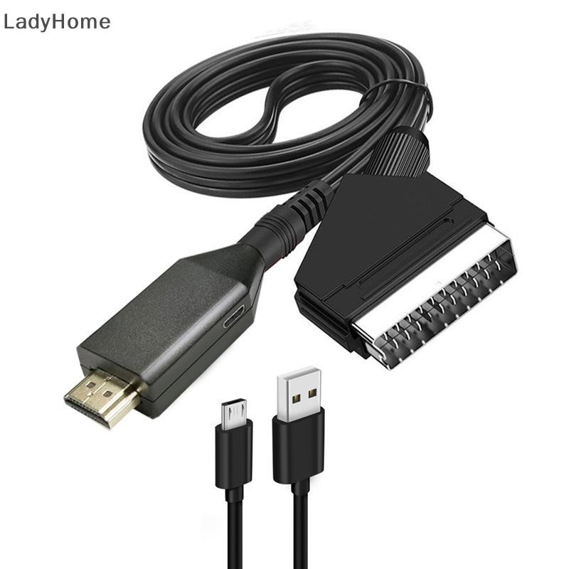 La Scart To Converter พร้อมสาย Scart In Out HD 720 P/1080 P สวิทช์ ...