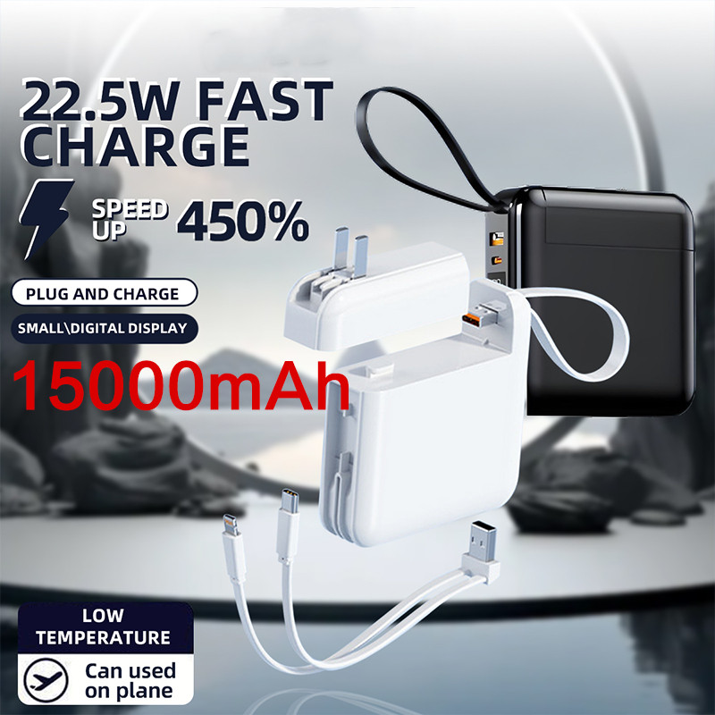 Power Bank 20000mAh PD 22.5W Fast Charging Powerbank Built in Dual ...