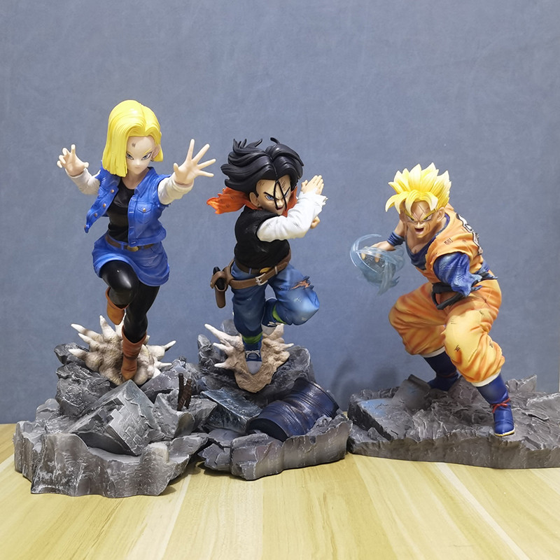 อะนิเมะ Dragon Ball Z Future Gohan Android 17 Android 18 รูปปั้น ...